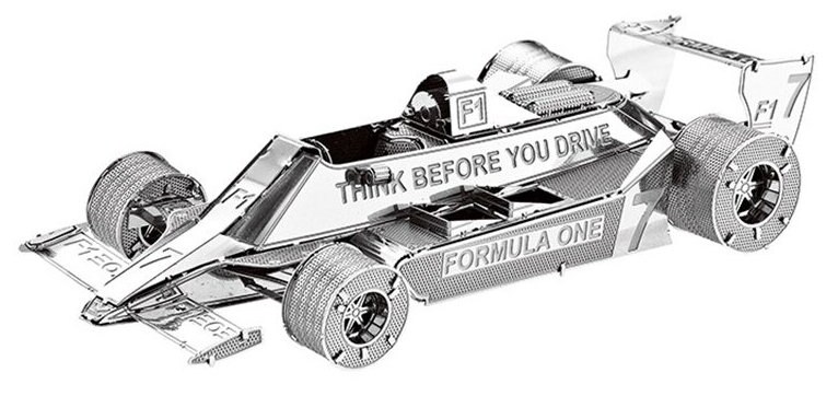 F1 Racing Sports Car 3D Metal Model DIY Assemble Puzzle Kits Building ...