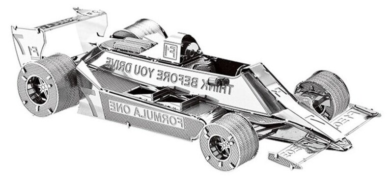 F1 Racing Sports Car 3D Metal Model DIY Assemble Puzzle Kits Building ...