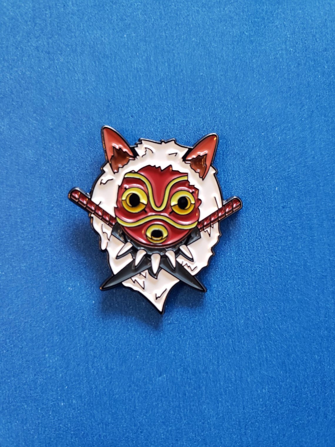 Princess Mononoke Mask Pin - Etsy