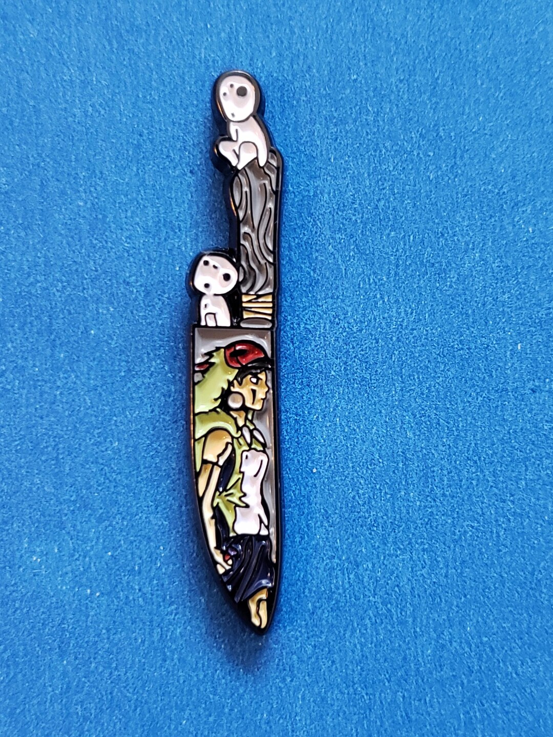 Princess Mononoke & Kodama Tree Spirit on a Knife Pin - Etsy