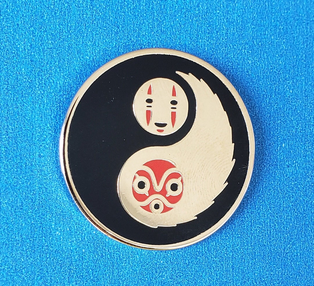 No Face & Princess Mononoke Mask Pin - Etsy