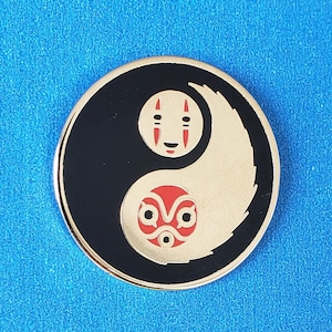 No Face & Princess Mononoke Mask Pin - Etsy