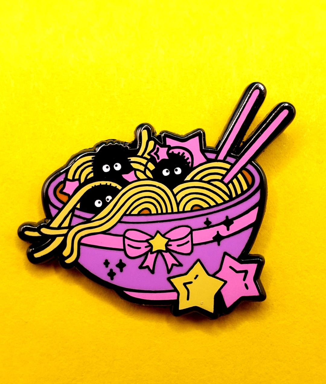 Soot Sprite in Pink Ramen Bowl - Etsy