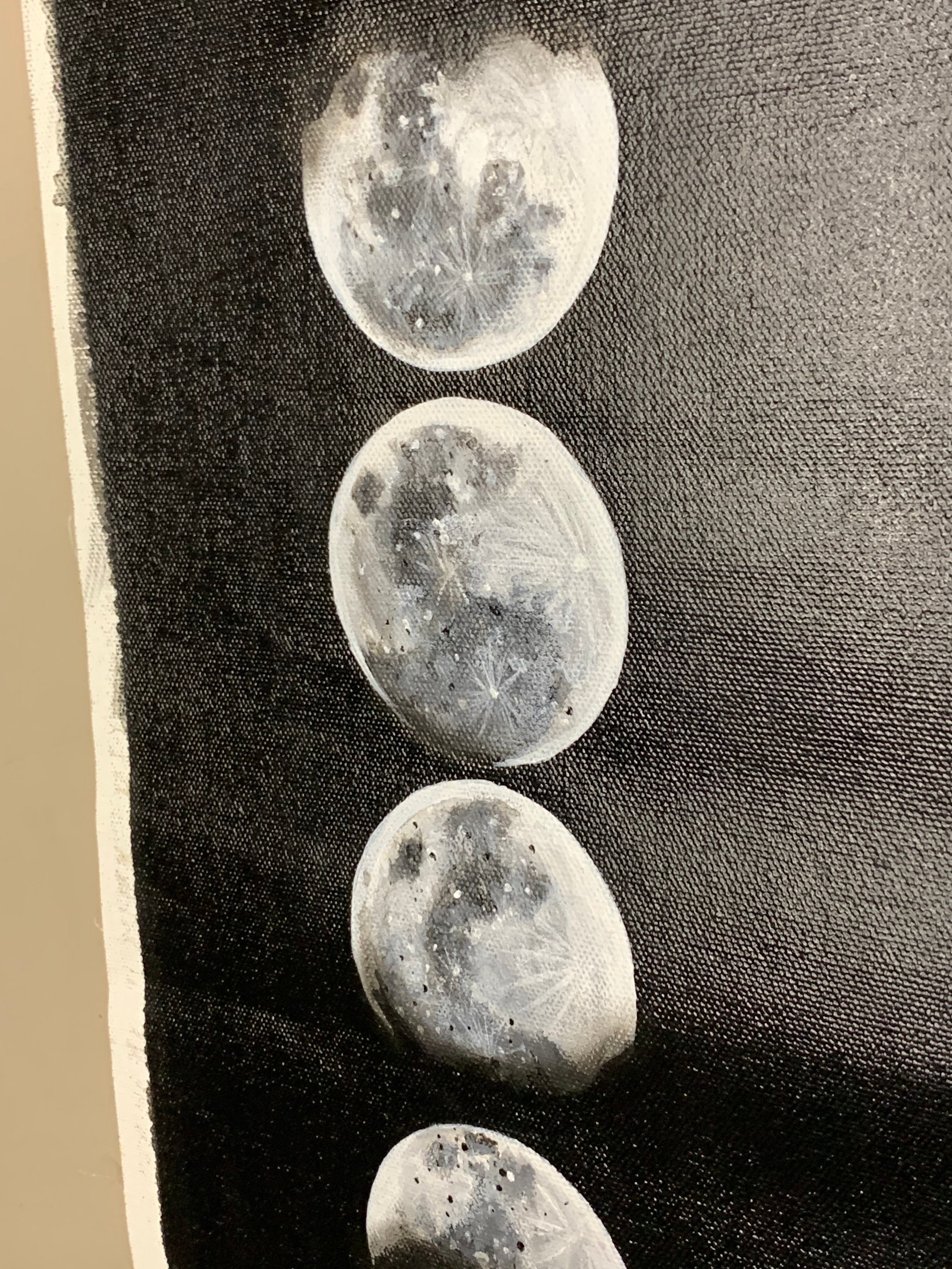 Moon Phases Wall Art Lunar Eclipse Canvas Moon Phases - Etsy