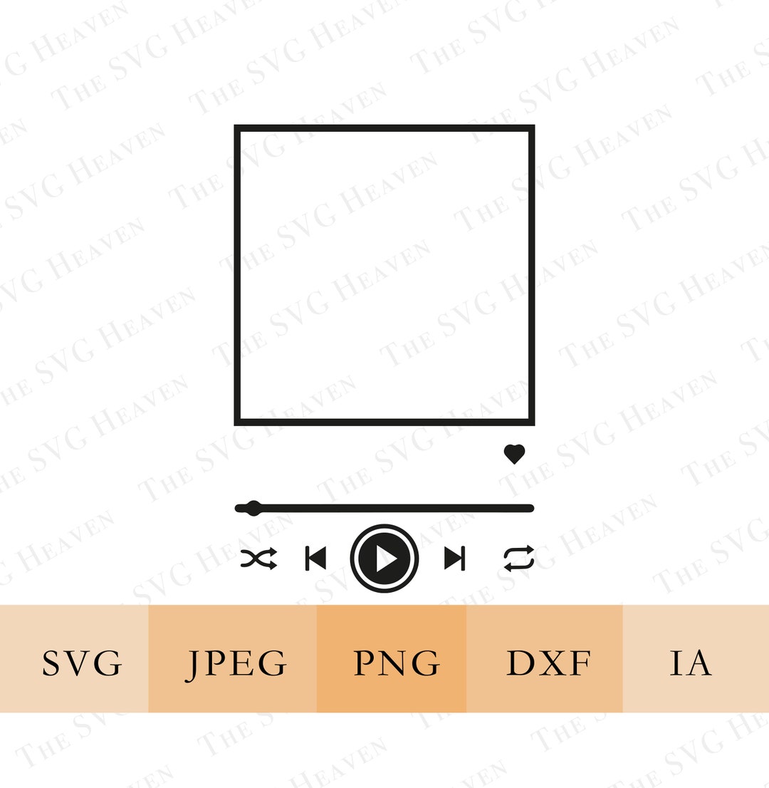 Spotify Glass, Song Art Svg, Music Player SVG, Music Button SVG, Song ...