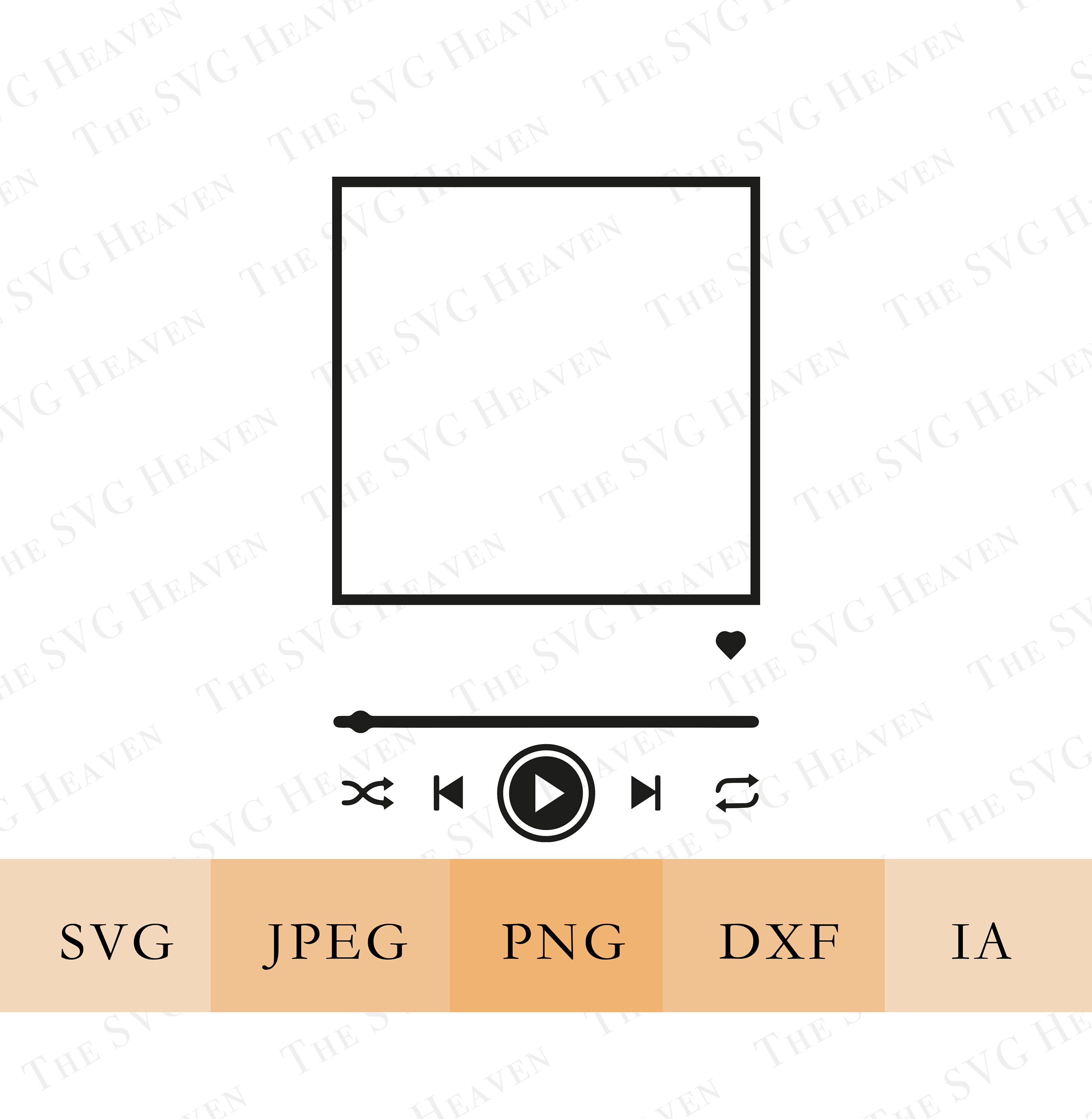 Spotify Glass Song Art Svg Music Player SVG Music Button - Etsy UK
