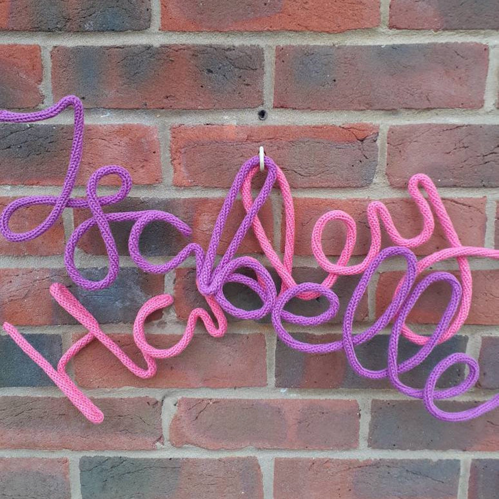 Custom Knitted Rope Word, Kids Bedroom Sign - Etsy