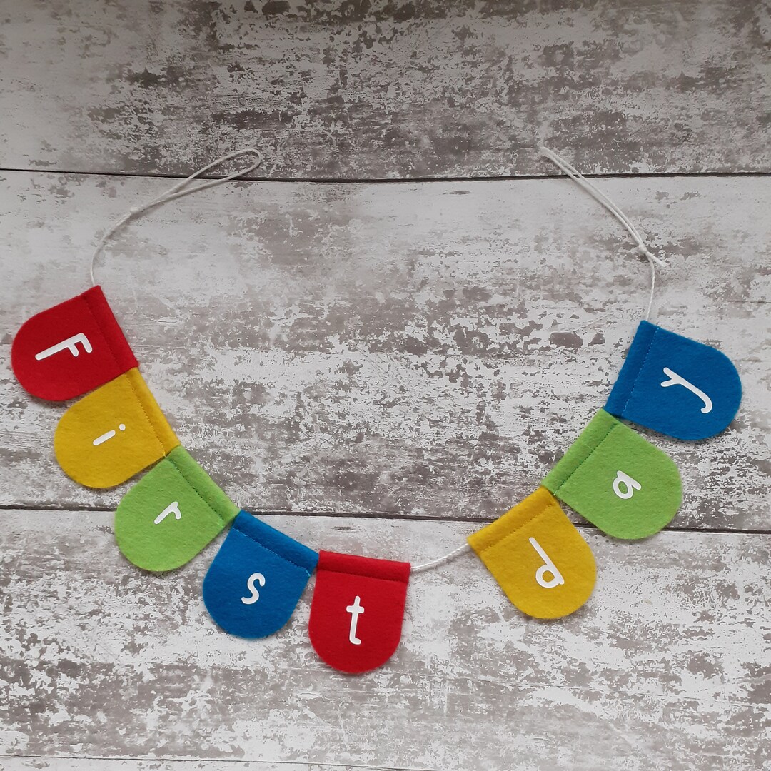 First Day Bunting, Mini Felt Starting School/nursery/pre-school Bunting ...