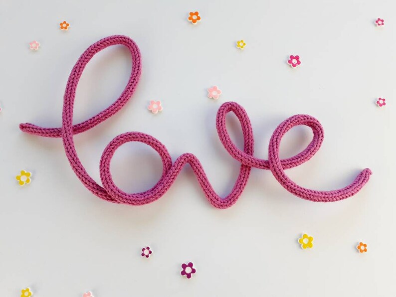 Custom Knitted Rope Word, Kids Bedroom Sign - Etsy