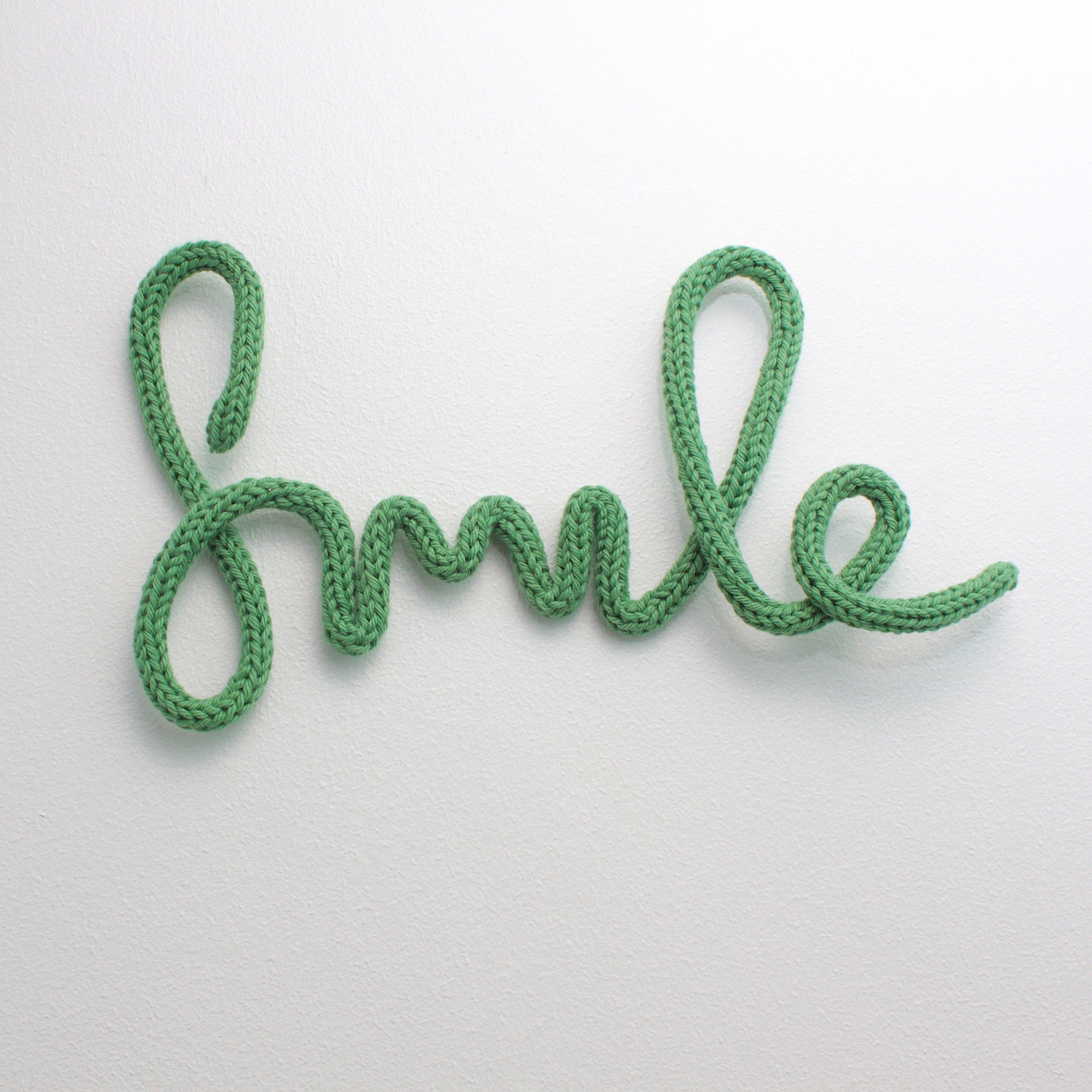 Smile Sign Knitted Smile Wire Word - Etsy UK
