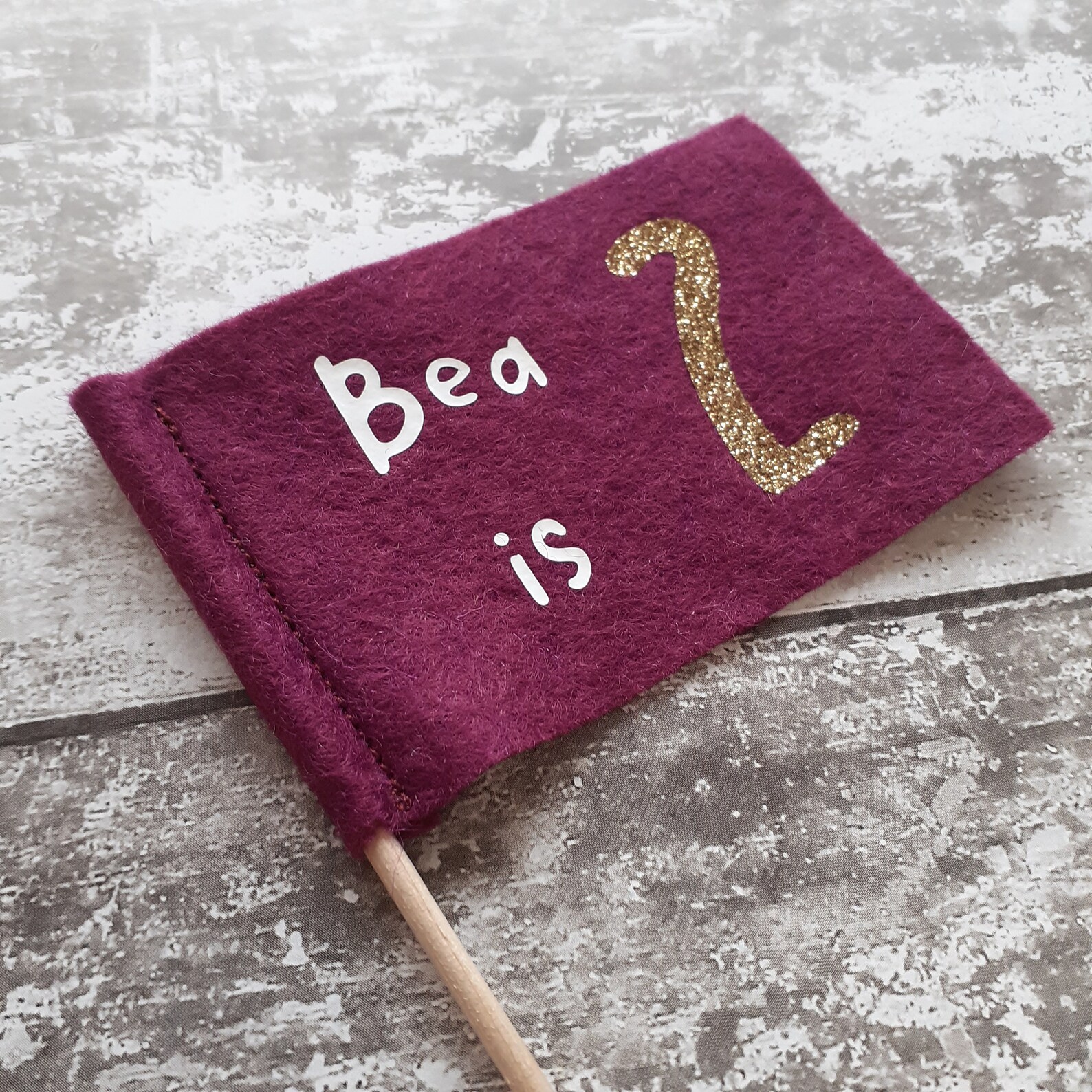 Customisable Birthday Celebration Flags, Personalised Mini Felt Flags ...