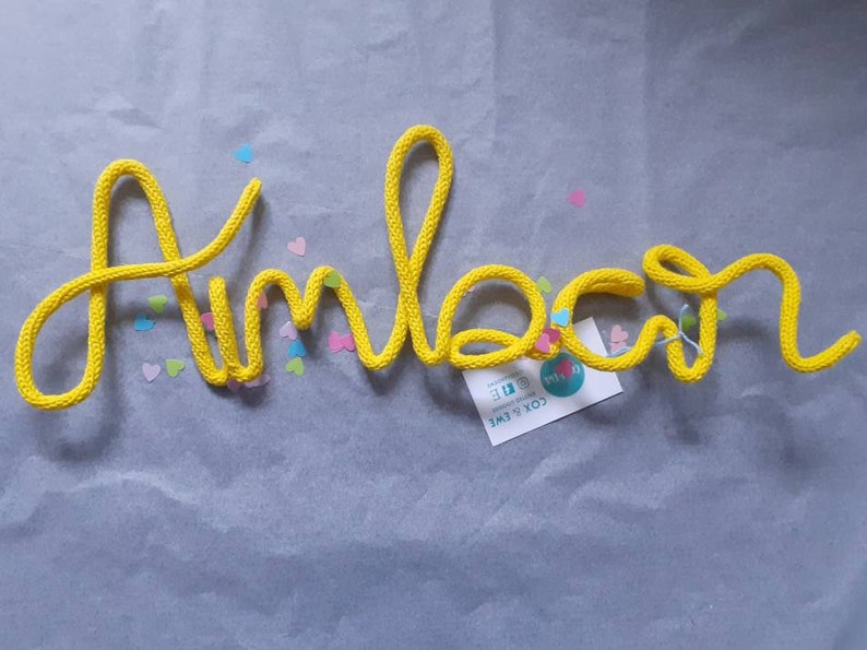 Custom Knitted Rope Word, Kids Bedroom Sign - Etsy