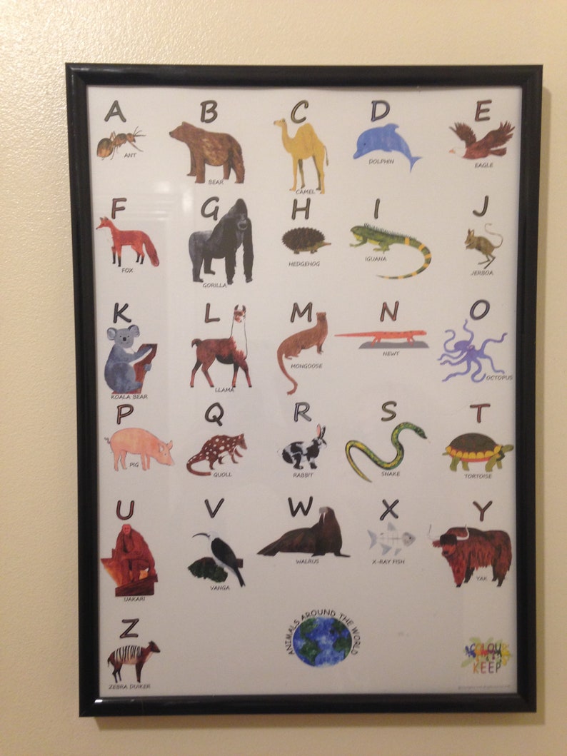 Printable, ABC, Poster, Alphabet, Learning, Baby, ABC Poster, Animals ...