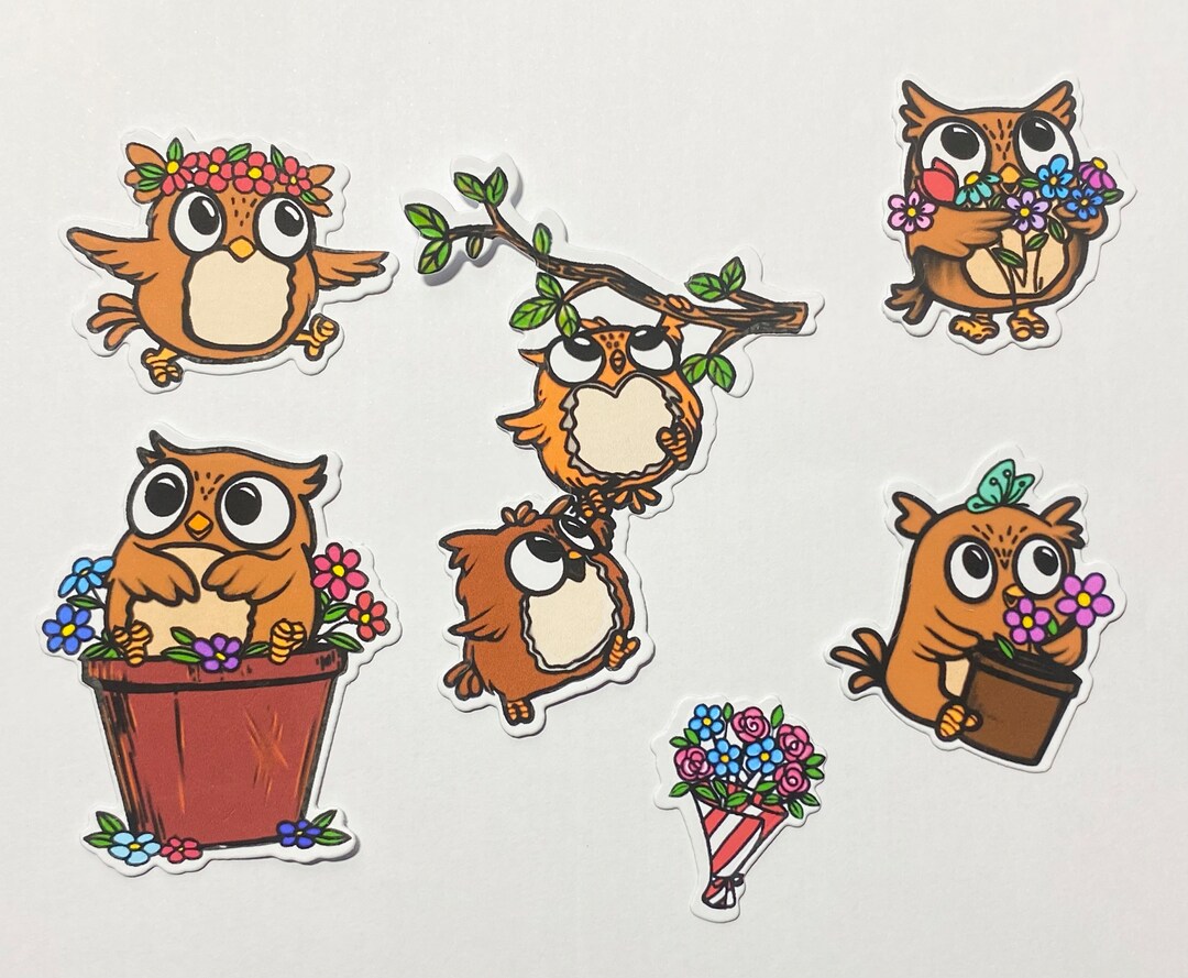 Owls, Stickers, Card Toppers, Card, Scrapbooking, Card Making, Crafting ...