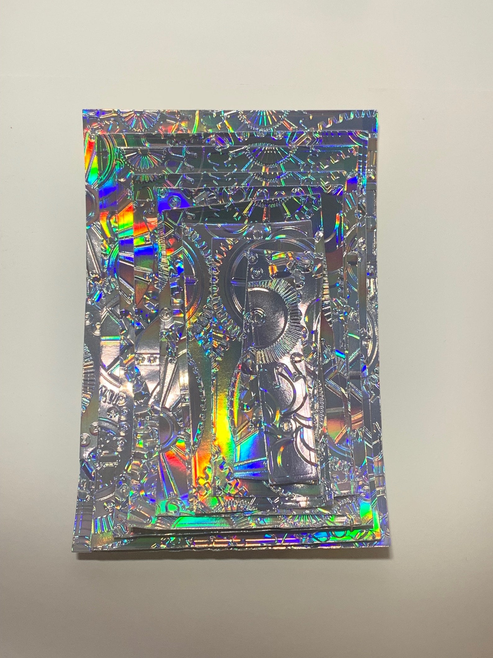 HOLOGRAPHIC, Wheels & Cogs, Card, Paper, Paper Crafts, Scrapbooking ...