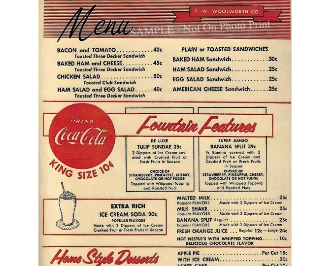 OKC Holiday Inn Coffee Shop Menu - Etsy