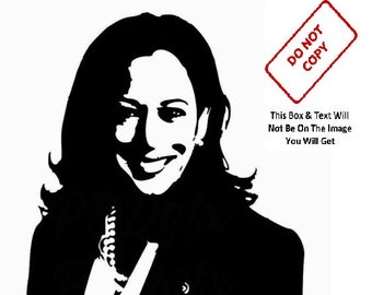Kamala Harris SVG PNG JPG Kamala Harris Vector Kamala Harris Silhouette ...