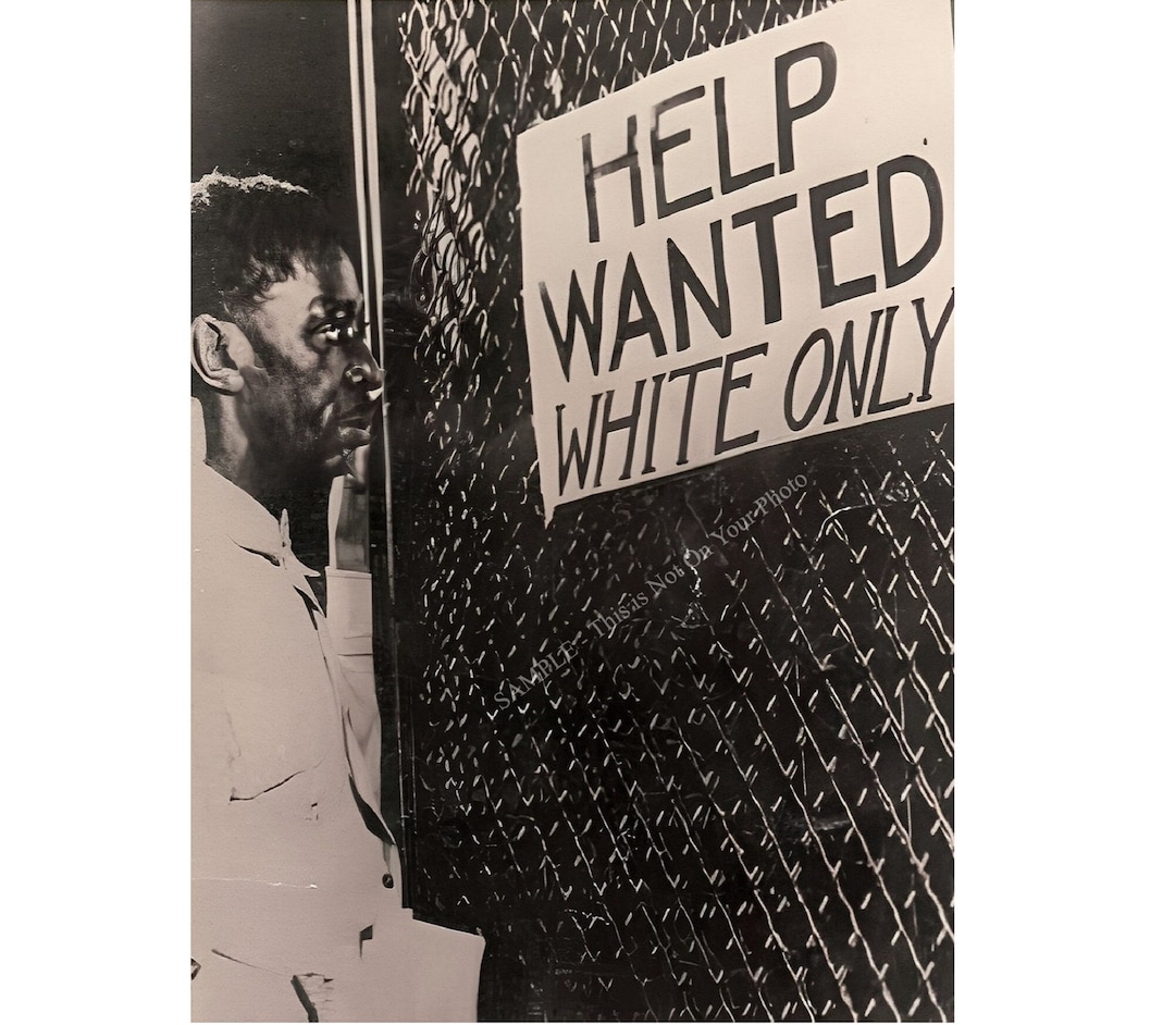 Black and White Workers Jobs Reserved for Whites Only Segregation ...