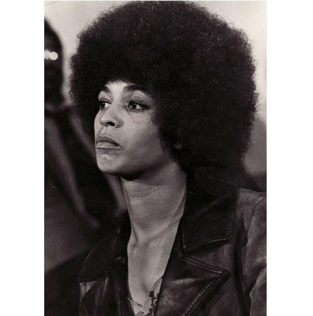 Angela Davis Afro Hair Black History Political Activist Feminist ...