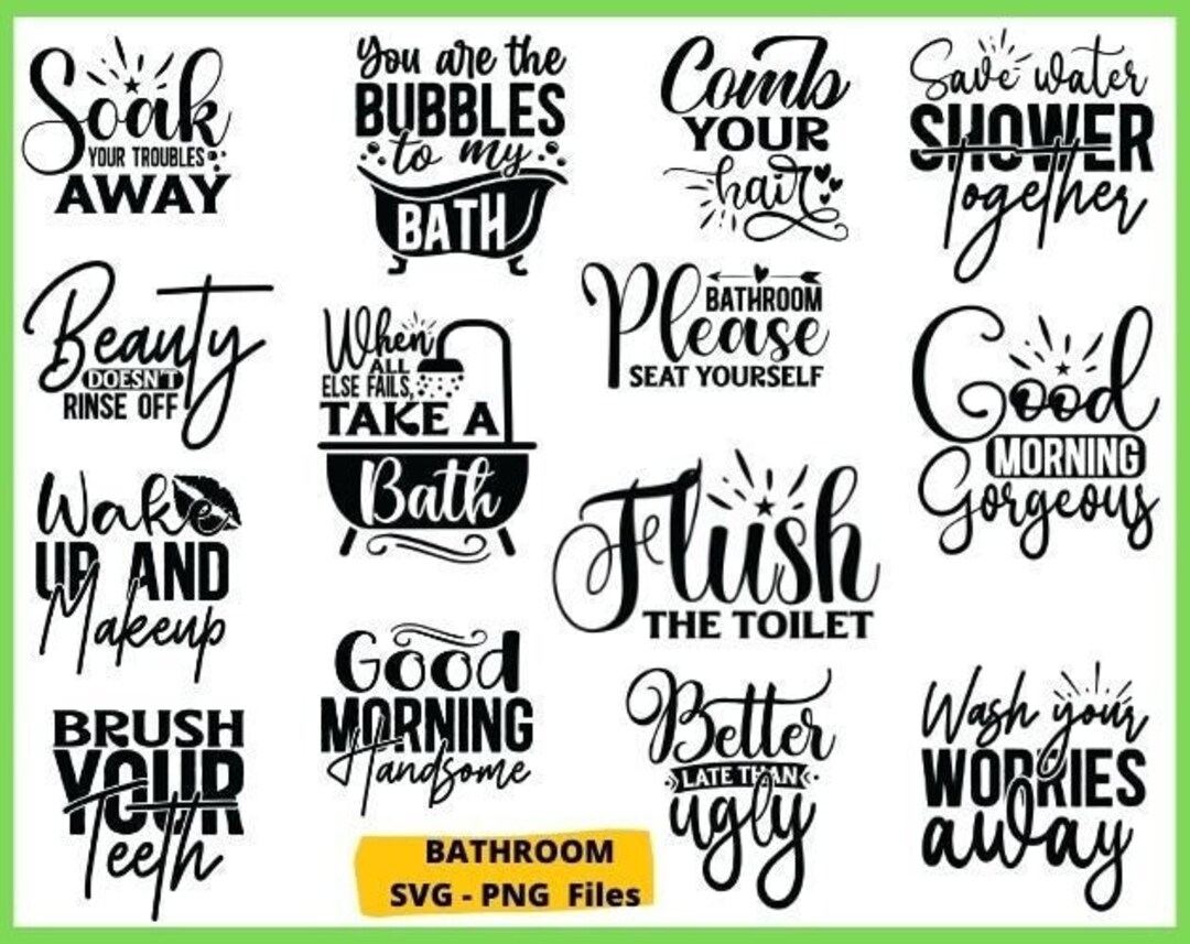 Buy Bathroom SVG, Washroom Svg, Restroom Svg, Bathroom Bundle Svg ...
