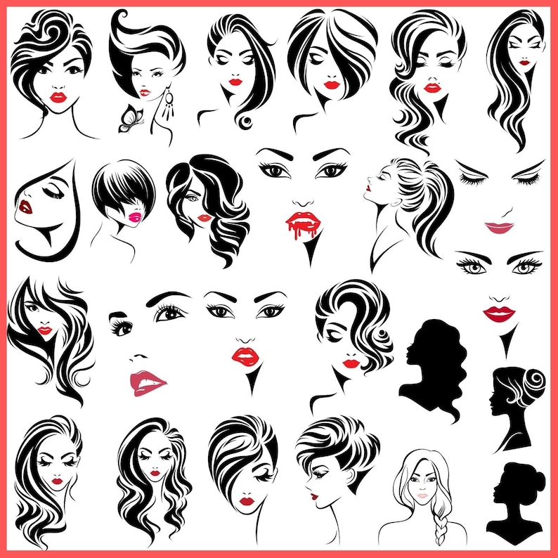 Eyelash Svg Lips SVG Lashes SVG Woman SVG Woman Face Svg - Etsy