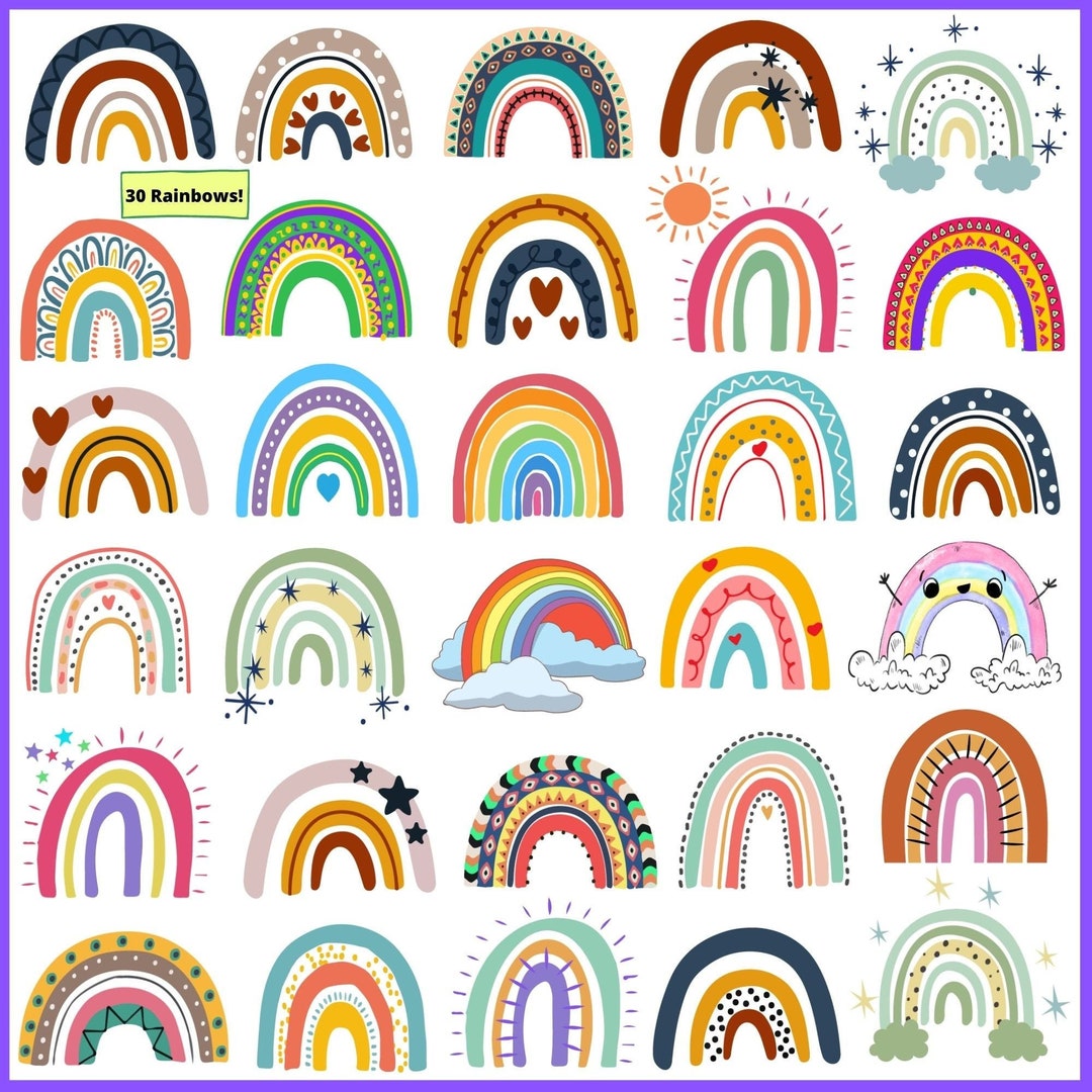 Rainbow SVG Rainbow Clipart Rainbow Nursery Svg Rainbows Cut File ...