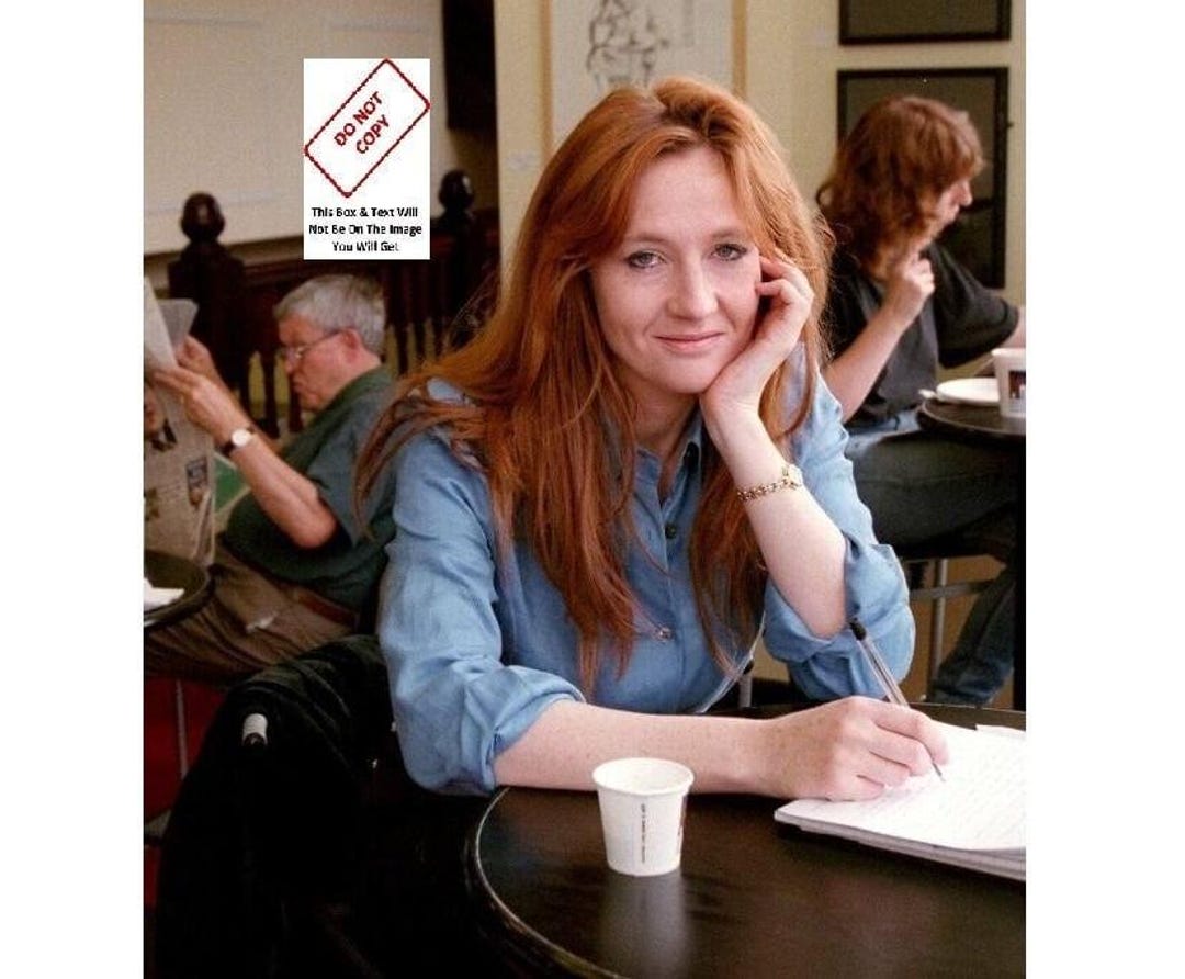 Harry Potter Writer J K Rowling Writing Book in Café Having Coffee in ...