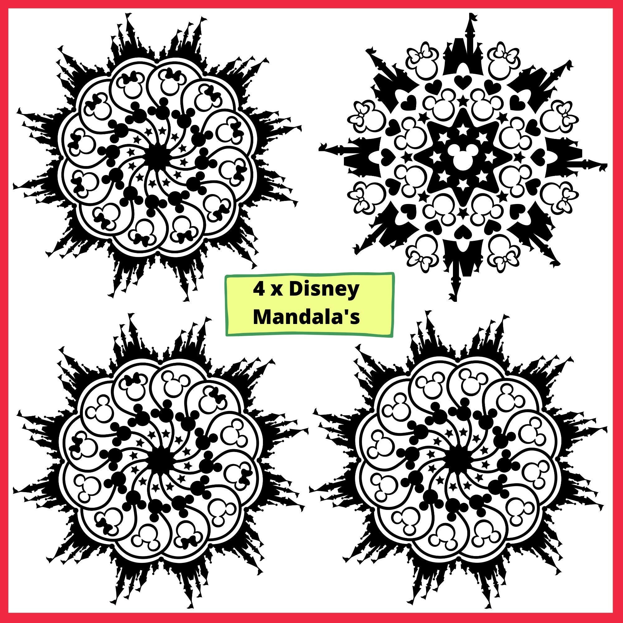 Mandala SVG Mouse SVG Mickey Mandala Svg Minnie Mandala - Etsy Australia