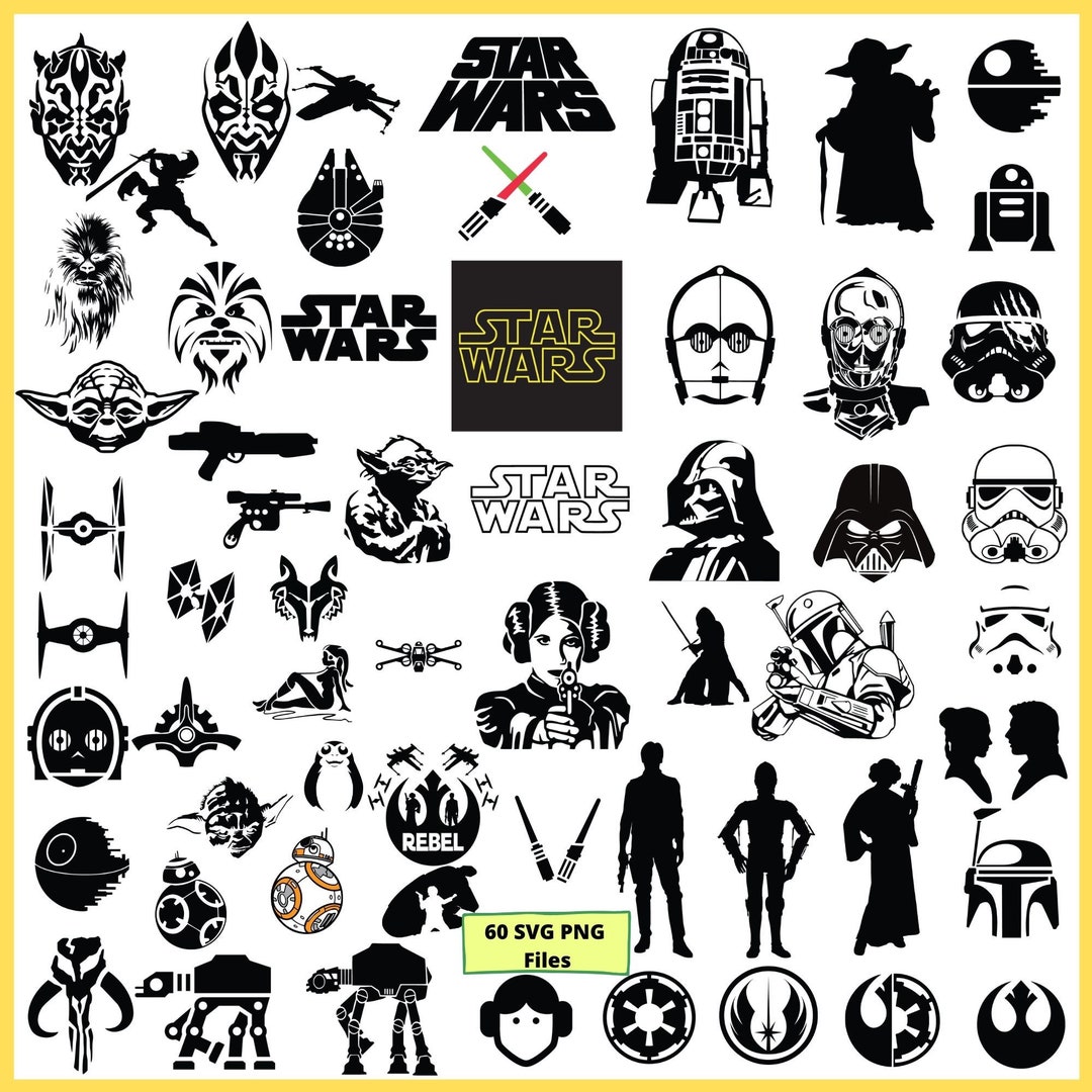 Star Wars SVG Yoda Svg Paquete de Star Wars Silueta de Star - Etsy México