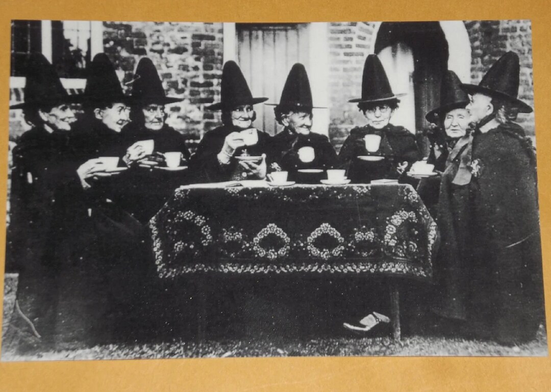 Witches Tea Party Black Magic Ritual Spell Witchcraft Vintage Photo ...