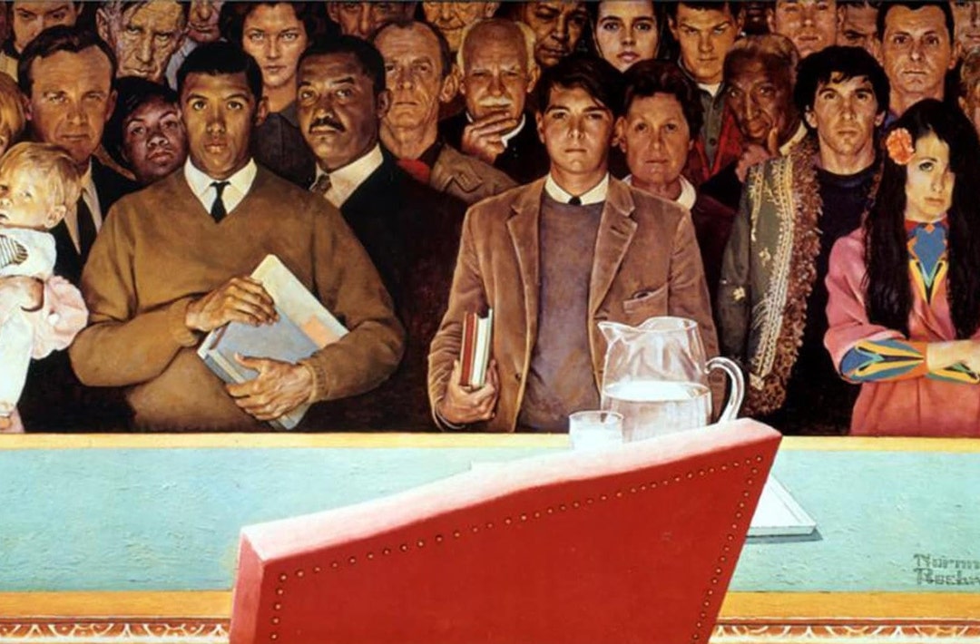 The Right to Know by Norman Rockwell Civil Rights Freedom Art Painting ...