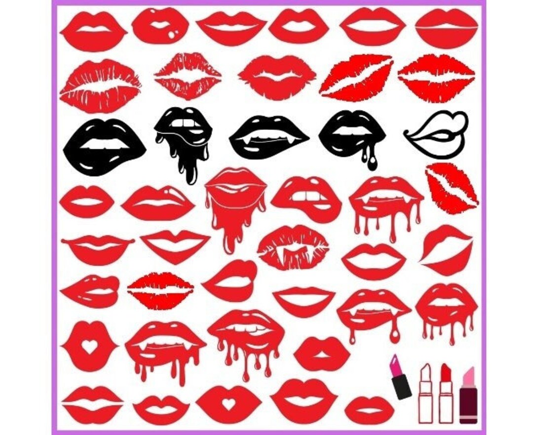 Labios SVG Beso Svg Labios Calientes Imprimir Svg Labios Rojos Svg ...