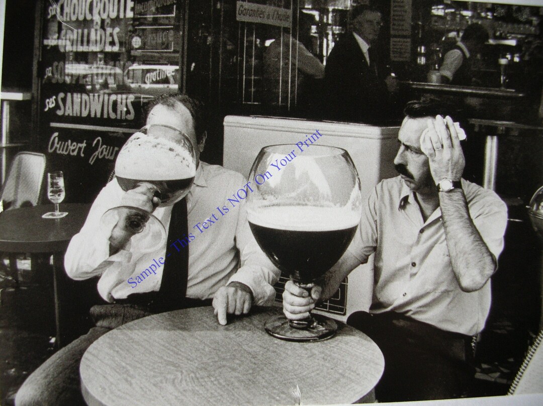 Guys Drinking, Giant Beer Glass, Pub Pint, Two Large Beers on A Hot Day ...