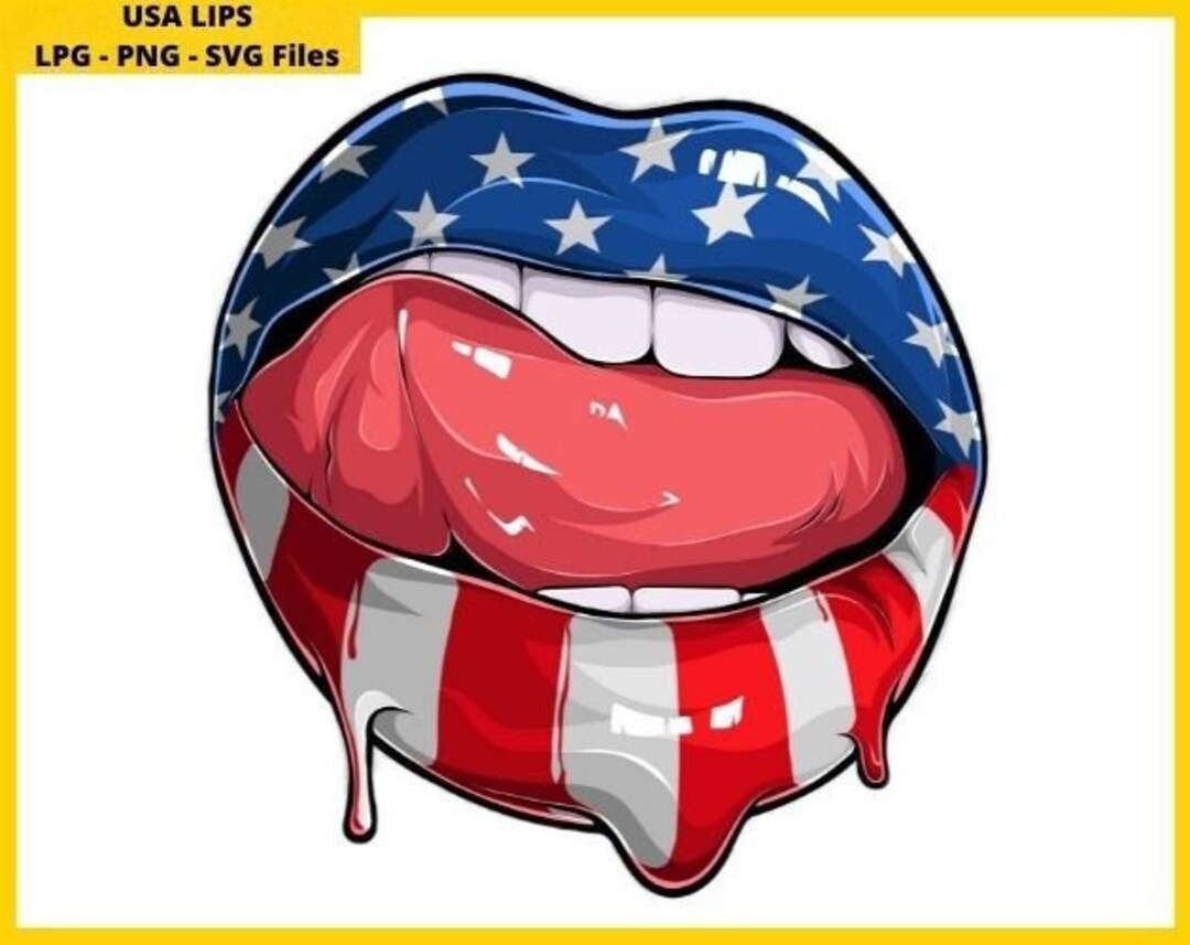 USA Lips Svg Lips Svg USA Svg Red Lips Svg Kiss Svg - Etsy
