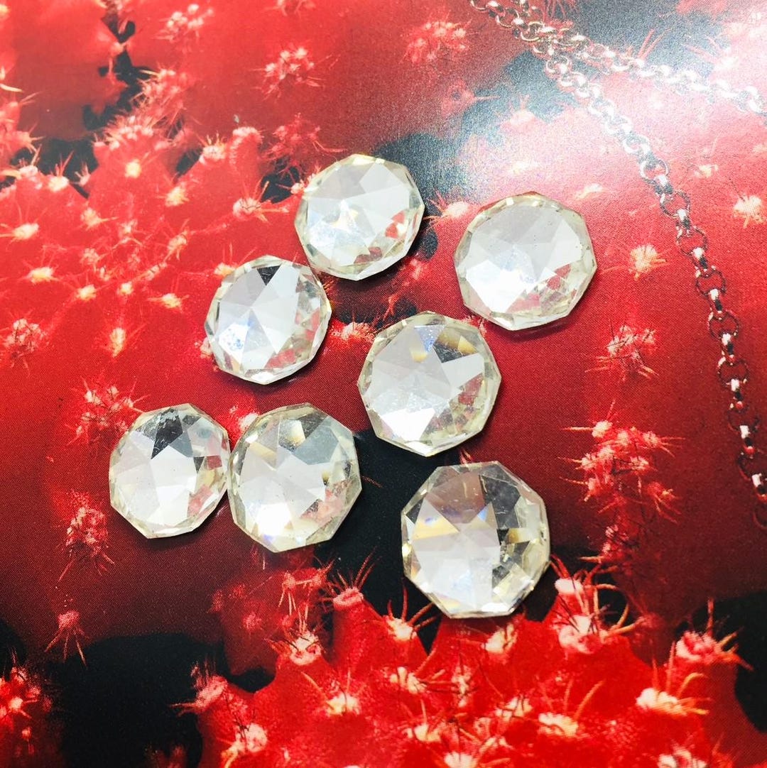 Vintage FIRESTAR 12mm Preciosa Crystal Octagon Flatback, Unique Stone ...