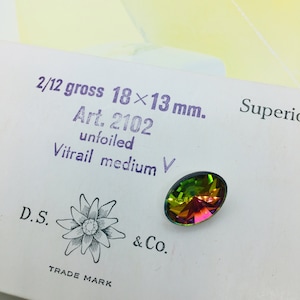 Vintage Crystal by Swarovski, Starburst Pattern, Art.#2102, 18/13mm ...