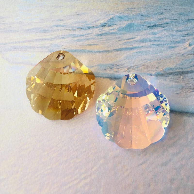 Crystal Ab Shell Pendant - Etsy UK