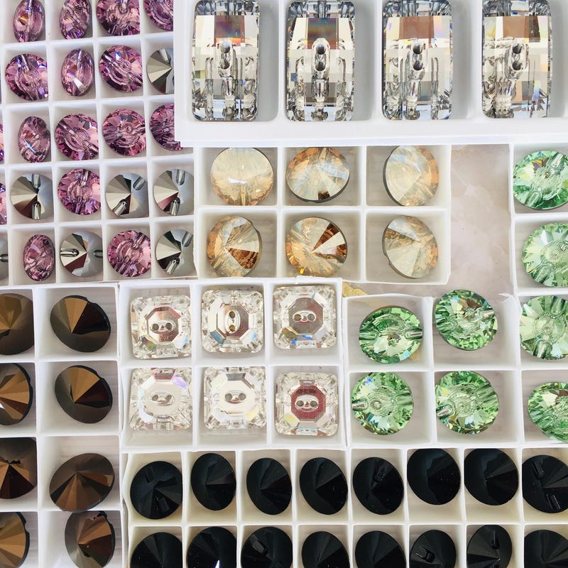 Crystal Buttons - Etsy