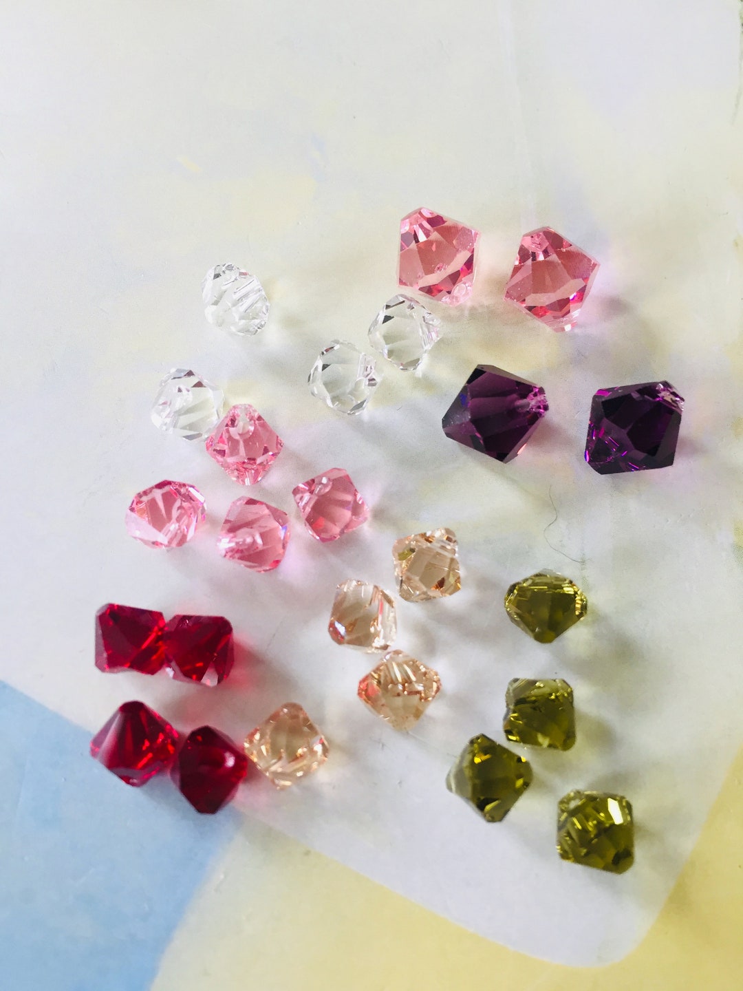 Swarovski Crystal Drop Bicone Pendant, 8mm and 6mm, Art.#6301, Charm ...