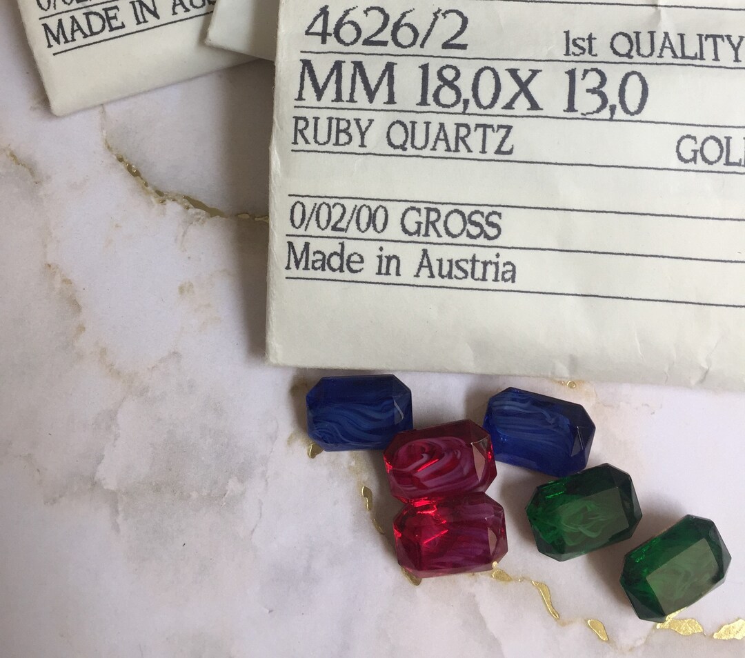 Vintage Swarovski 18/13 Octagon Quartz Doublet, Foiled Back, Made in ...