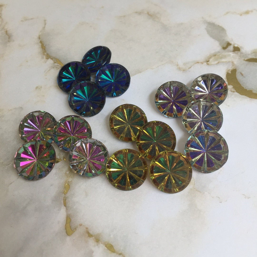 Vintage German Pinwheel Glass Cabochon Stone, 14mm, 4 Colors, Various ...