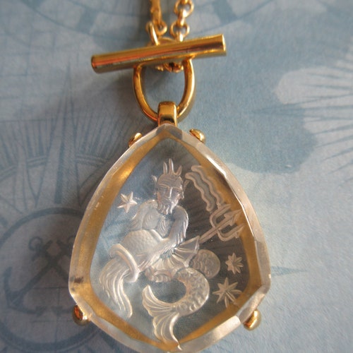 Vintage Glass Pendant West German Bell Flower Intaglio Jewelry - Etsy