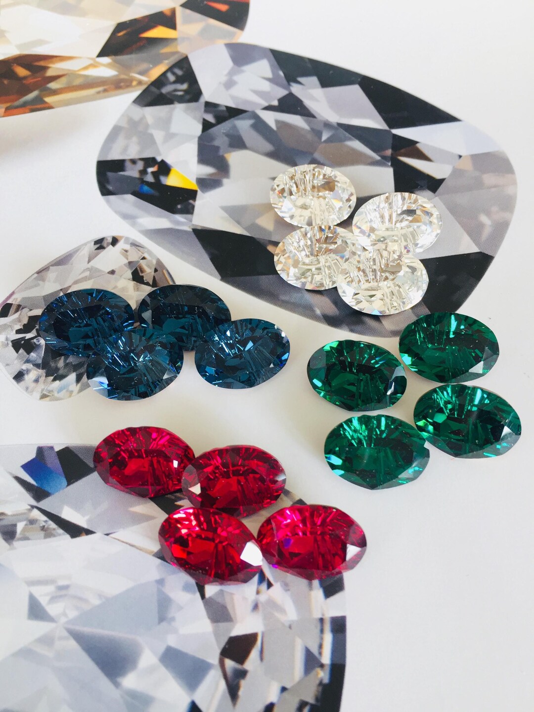 Rare Swarovski 14/10mm Oval Crystal Fancy Pattern Stone, Art#4128(old ...