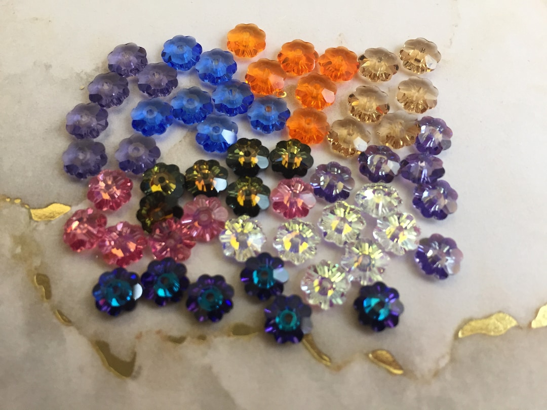 Swarovski Margarita 6mm Flower Bead, Art# 3700, 12-24 Pcs in Various ...