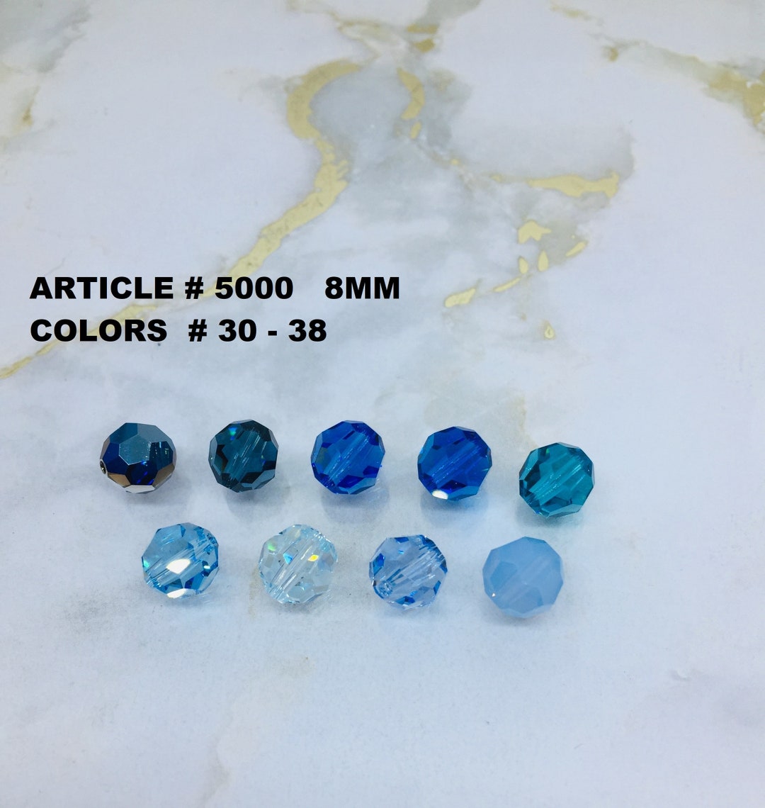 Swarovski 8mm Crystal Round Bead, Art.#5000, Various Colors, Beading ...