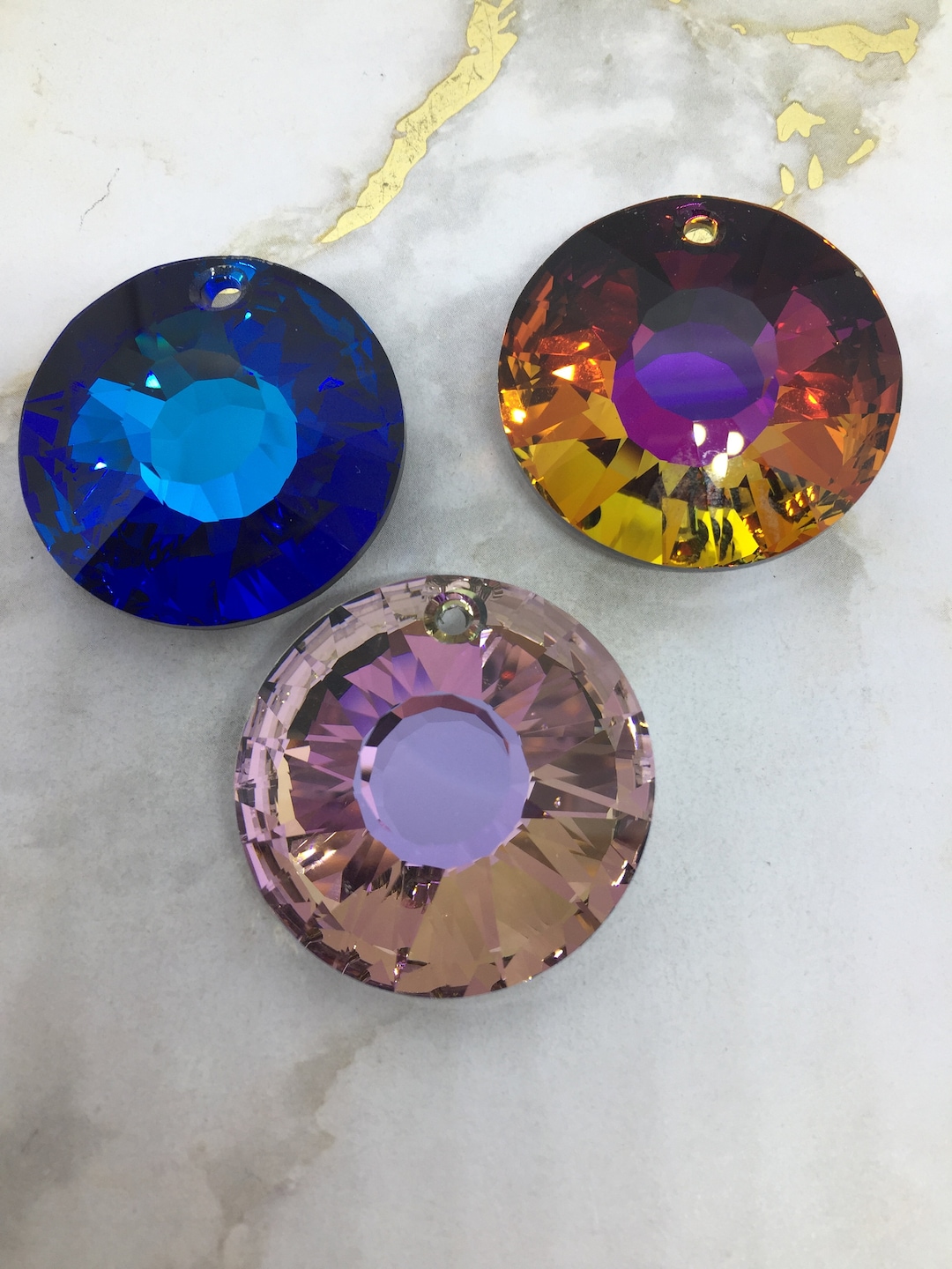 Swarovski Crystal Pendant, 33mm Round, Art. 6724, Vitrail Light ...