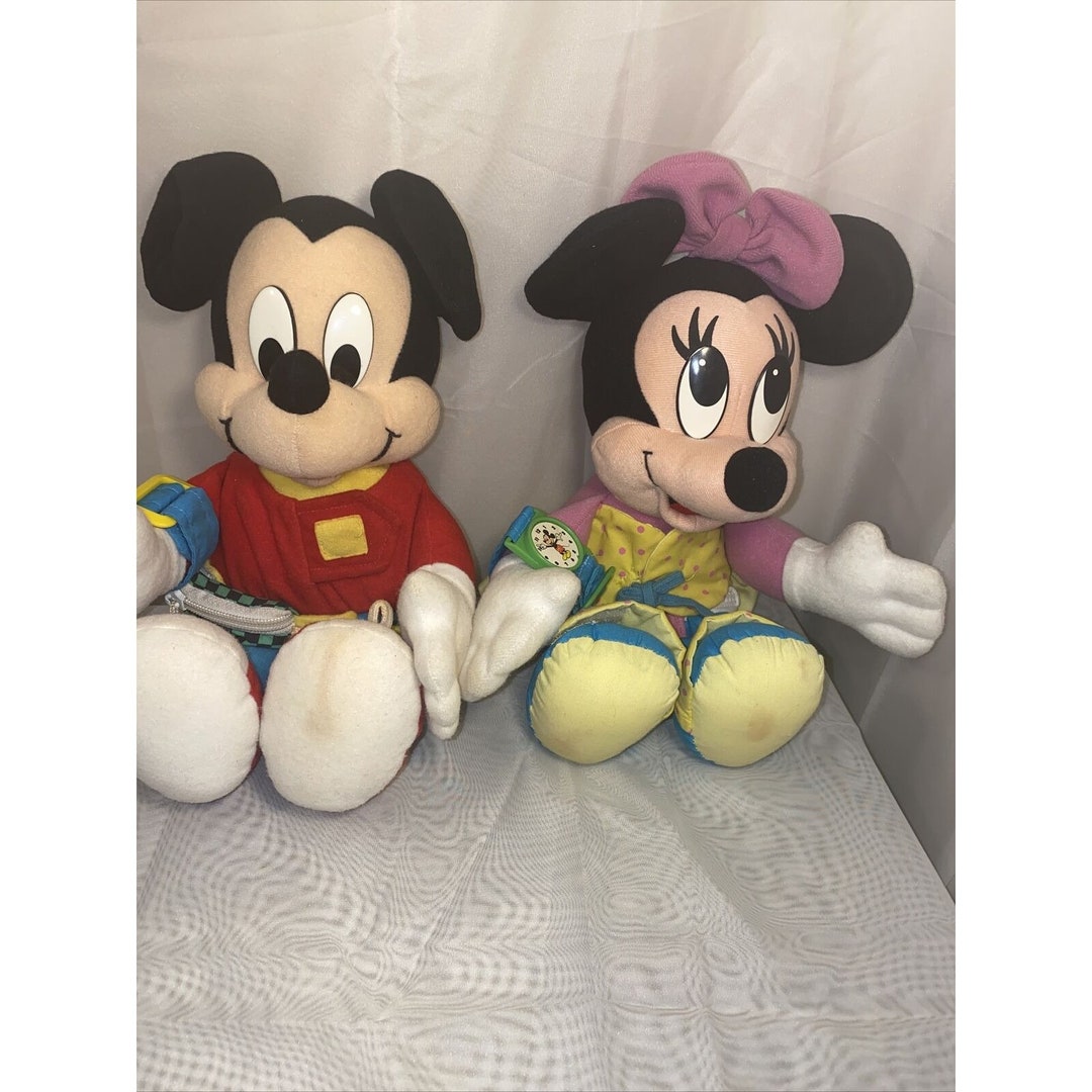 Vintage 1992 Disneys Minnie & Mickey Mouse Learn to Dress Me - Etsy
