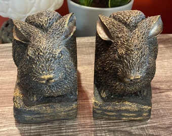 Vintage Bookends Bunny - Etsy