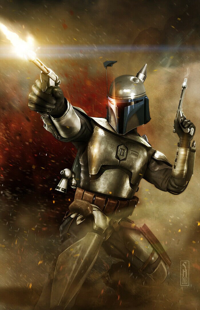 Star Wars Jango Fett Original Art Print (11x17) Signed by Creator and ...