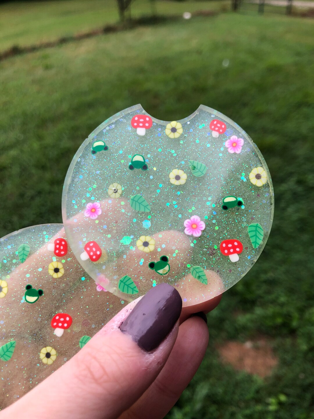 Cottagecore Car Coasters, Cute Car Coaster, Car Coaster Set of 2 ...